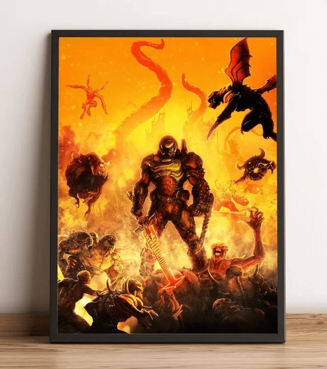 Doom Eternal Poster, Game Print, Wall Art, Home Decor, Gift for Gamers ...