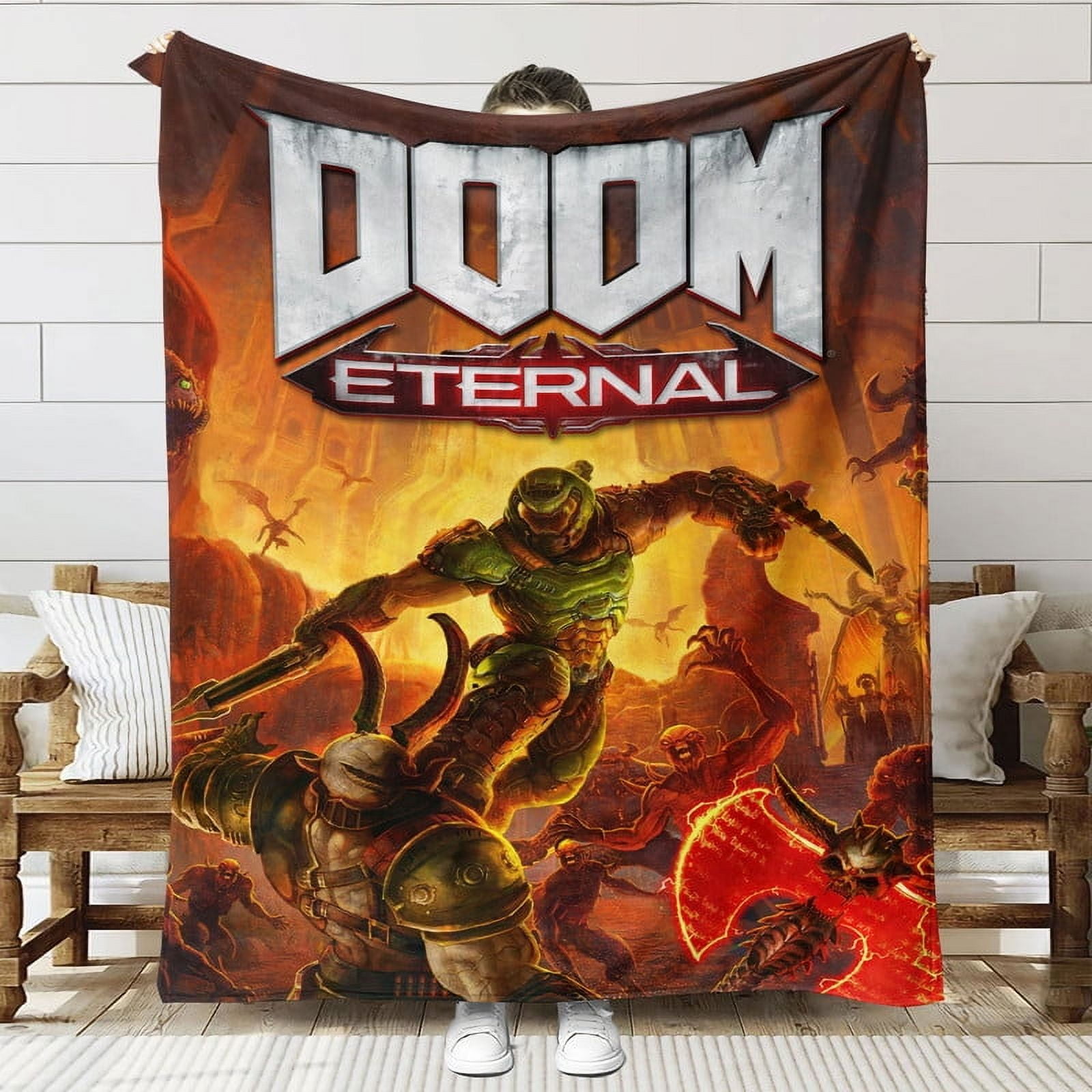 Doom Eternal Throw Blanket Gifts for Fans Lover Girls Boys Women ...