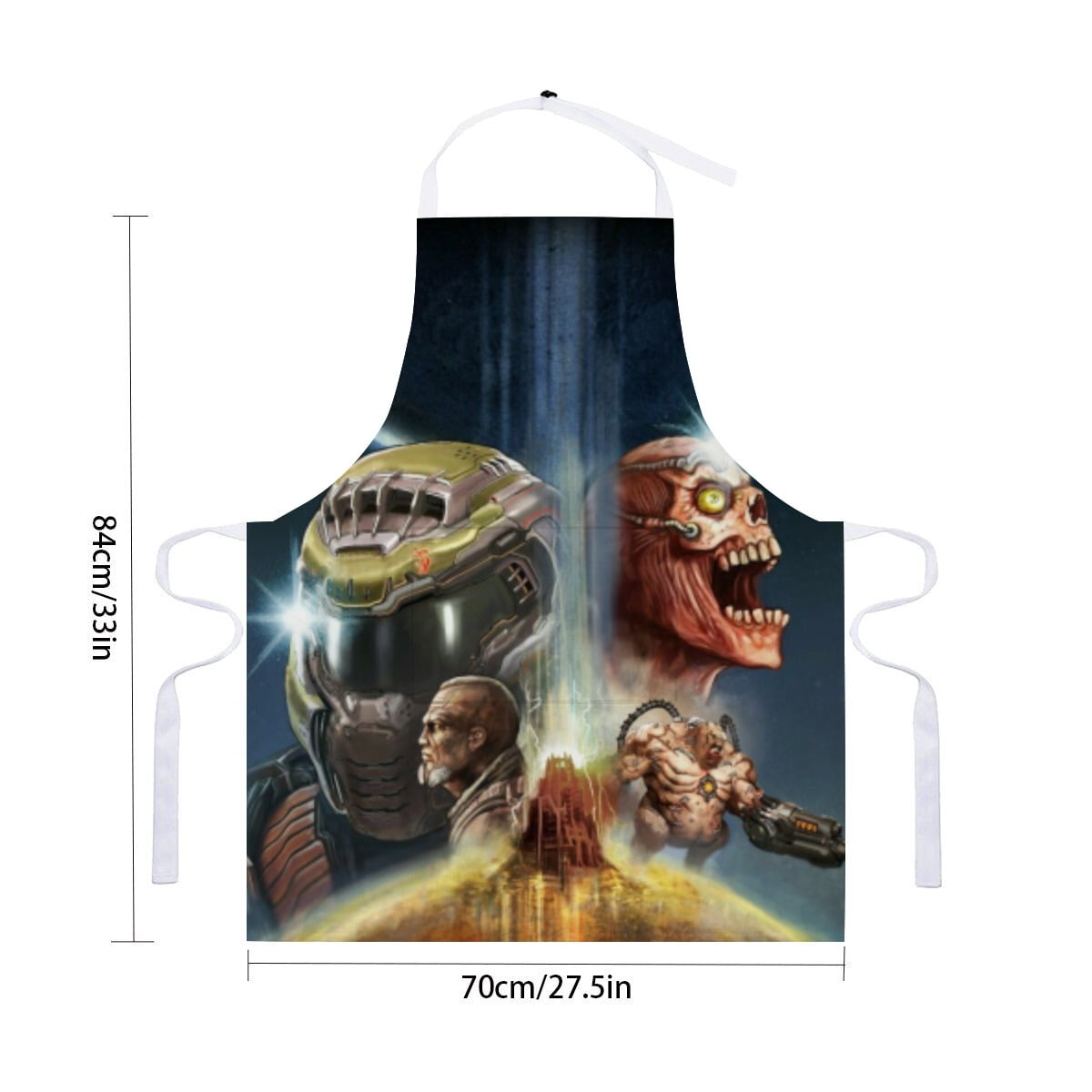 Doom Eternal apron featuring waterproof and pocket design, suitable for ...