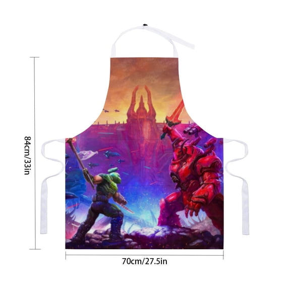 Doom Eternal apron with pockets, waterproof for adults, kitchen cooking ...