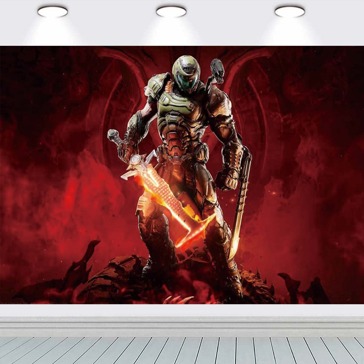 Doom Eternal school Poster Backdrop Banner Party Supplies Birthday ...