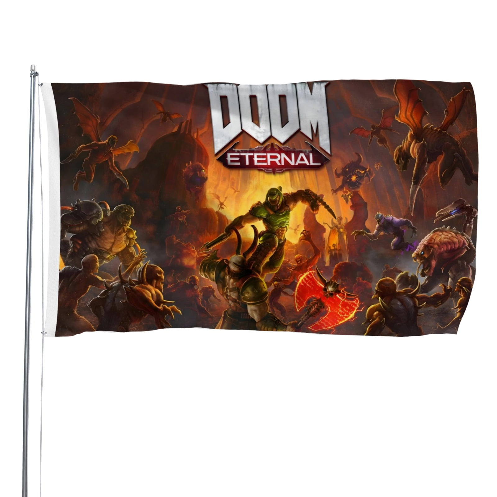 Doom Eternal-themed Printed Flag Perfect gift for fans, friends, and ...
