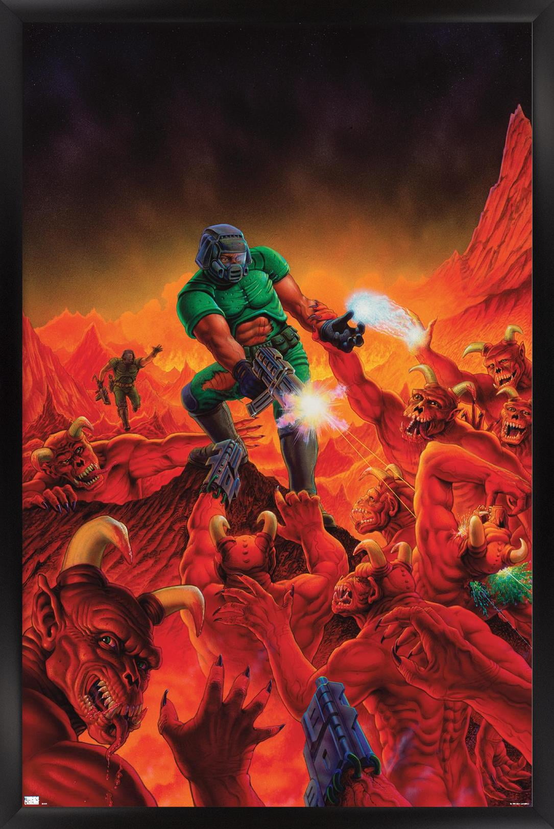Doom - Legacy Key Art Wall Poster, 14.725" x 22.375" Framed - Walmart.com