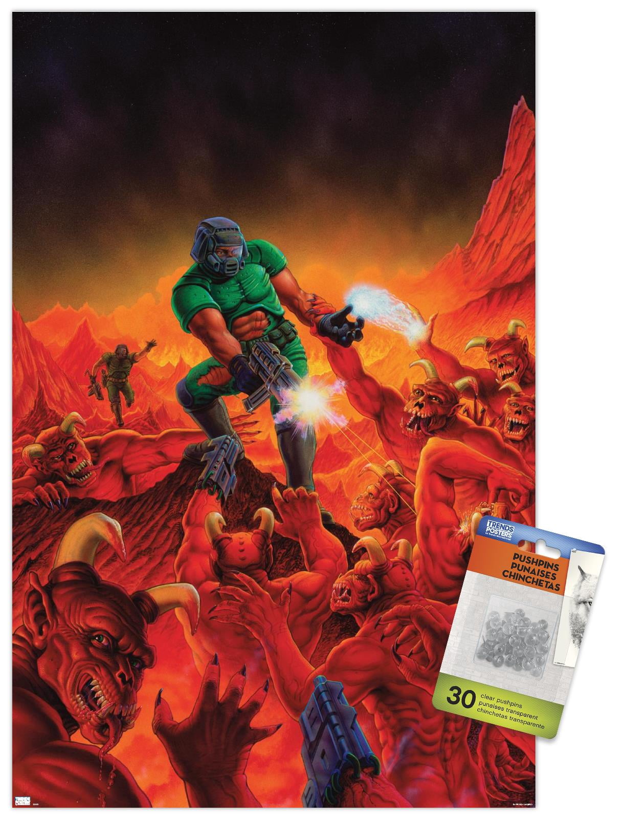 Doom - Legacy Key Art Wall Poster with Push Pins, 14.725" x 22.375 ...