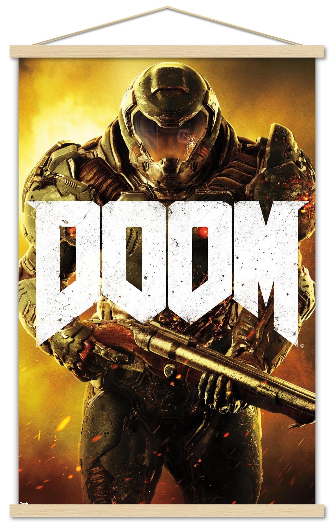 Doom - Marine Wall Poster with Magnetic Frame, 22.375" x 34" - Walmart.com
