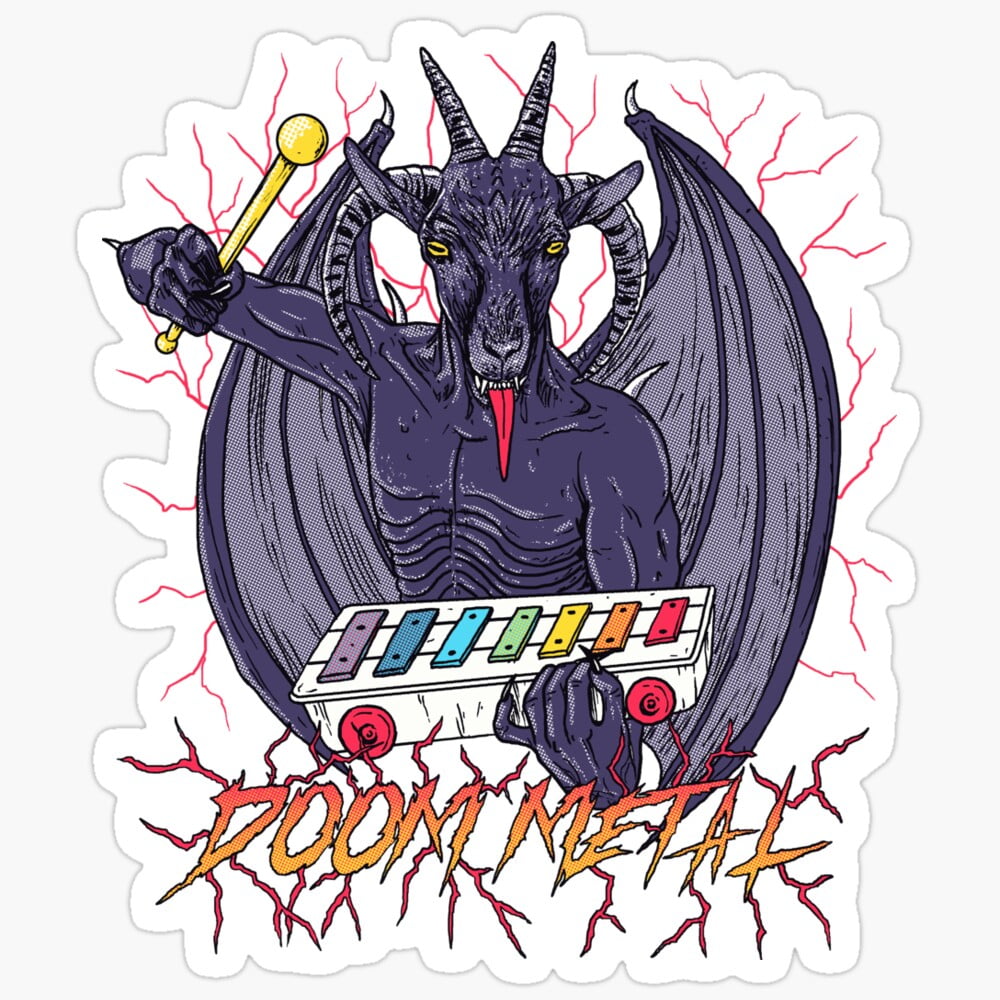 Doom Metal Sticker Phone Decal Water Bottle Stickers Car Decals, Laptop ...