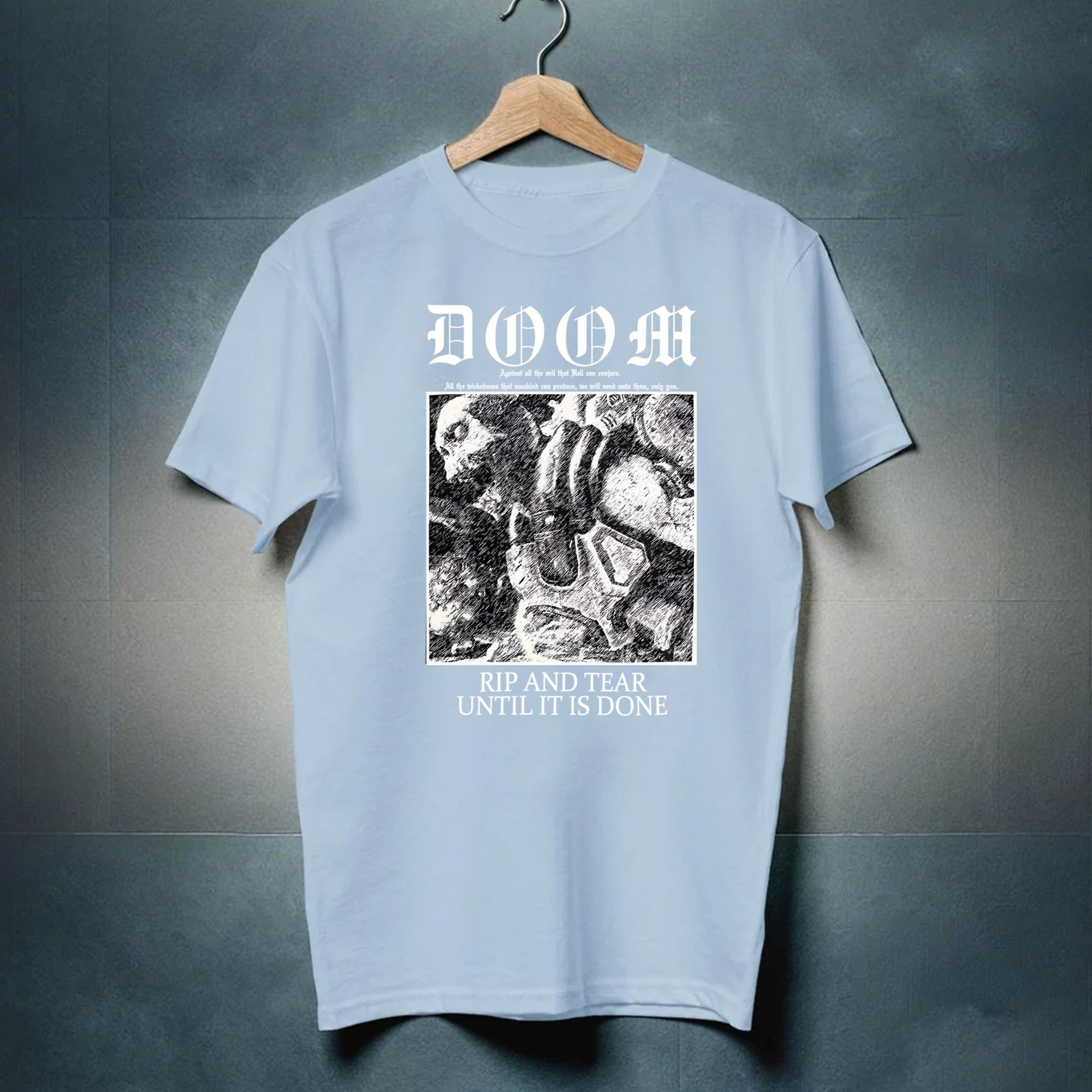 Doom Slayer - Rip and Tear Metal T Shirt-TH36119 - Walmart.com