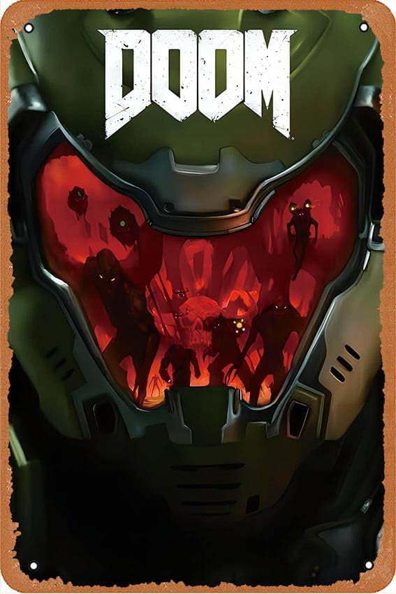 Doom (game), Doom 4, Doom (2016), Doom slayer, fantasy armor Metal Tin ...