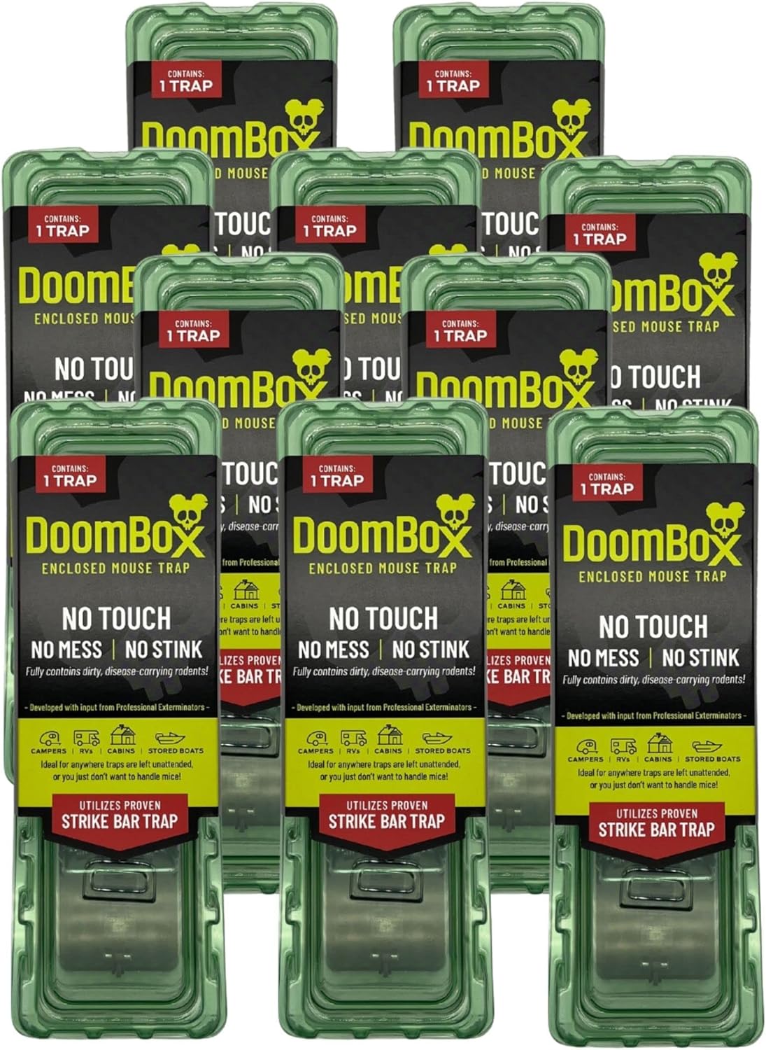 DoomBox™ Green Enclosed Mouse Trap | Keeps The Mess with The Mouse ...