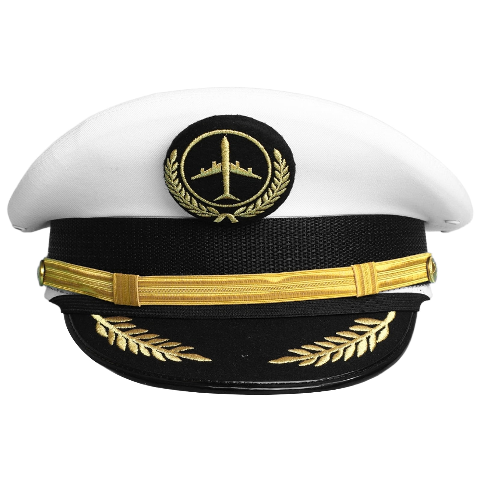Doomiva Adults Yacht Captain Hat Sailor Ship Cap Boat Captains Hats for ...