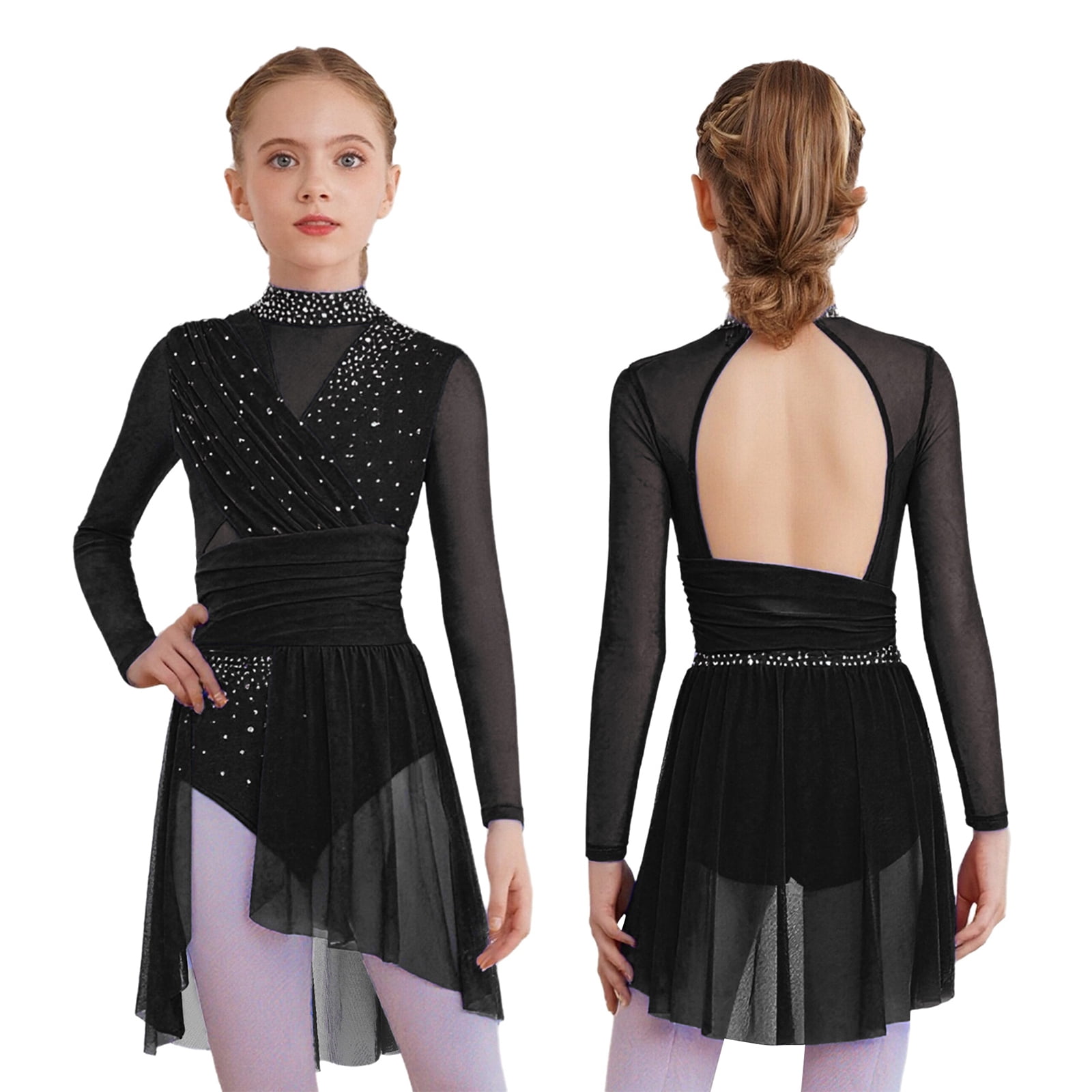 Doomiva Cutout Fringed Dress for Girls Latin Dance Cos tume Modern Jazz ...