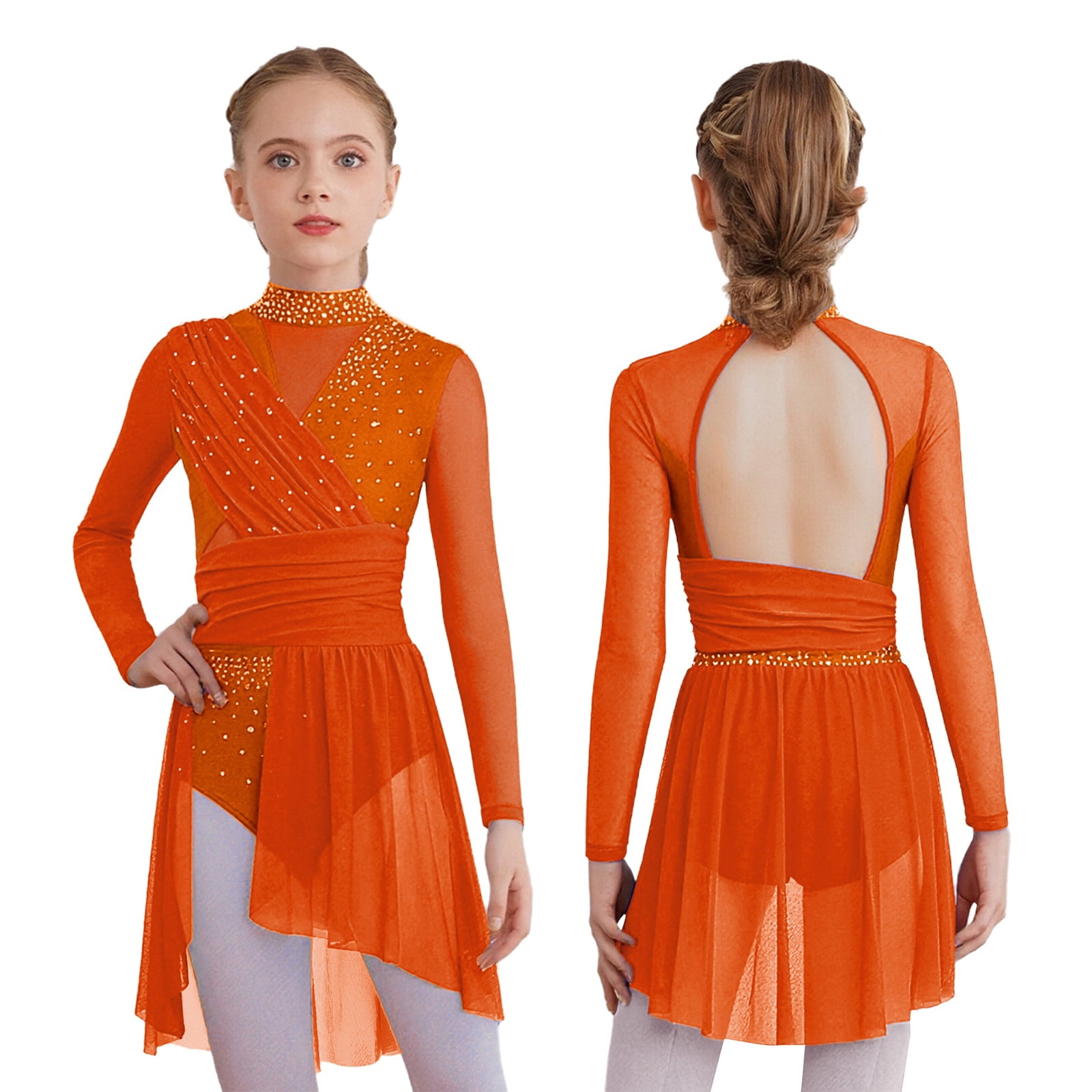 Doomiva Cutout Fringed Dress for Girls Latin Dance Cos tume Modern Jazz ...