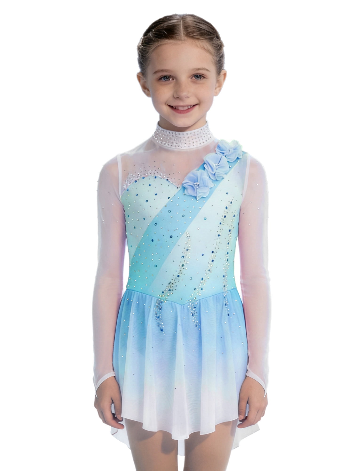 Doomiva Figure Skating Dress for Girls Ballet Dance Leotards ...