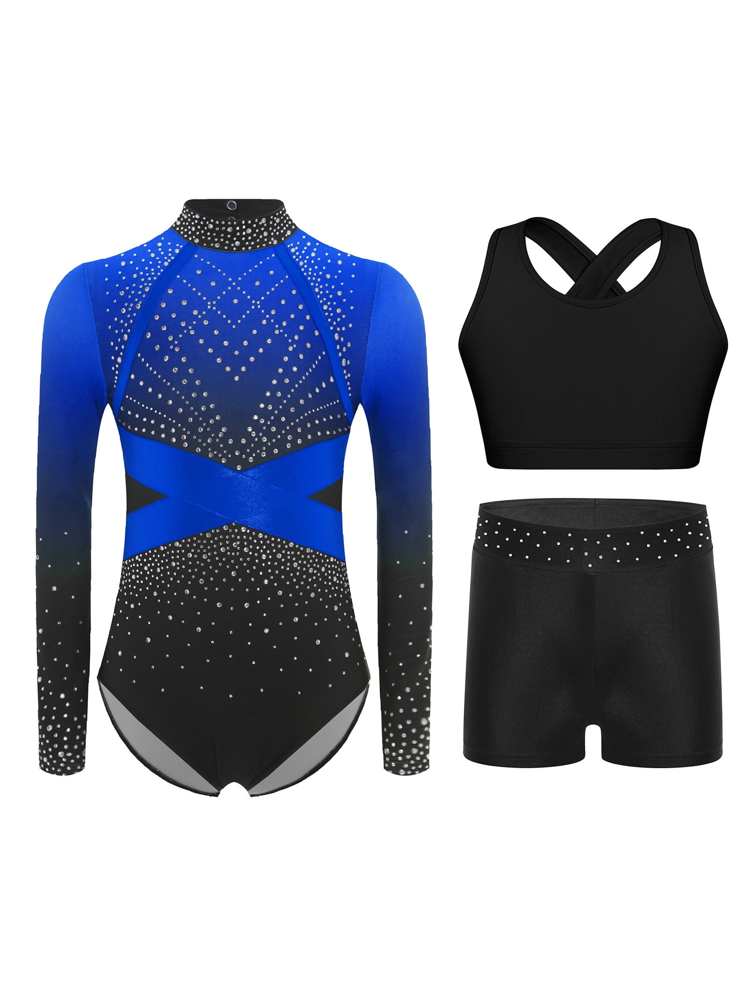 Doomiva Figure Skating Set for Girls Ballet Dance Leotard Tumbling ...