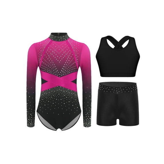 Doomiva Figure Skating Set for Girls Ballet Dance Leotard Tumbling ...