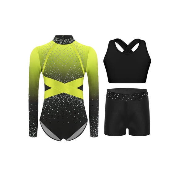 Doomiva Figure Skating Set for Girls Ballet Dance Leotard Tumbling ...