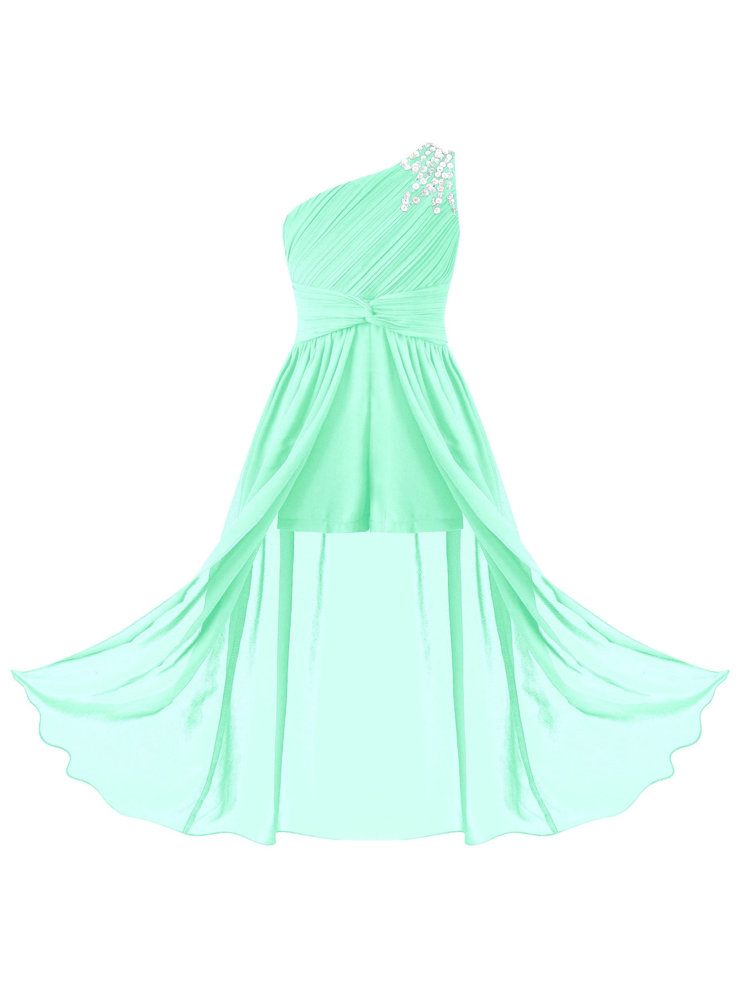 Doomiva Flower Girl Party Dresses One Shoulder Romper Dress Wedding ...