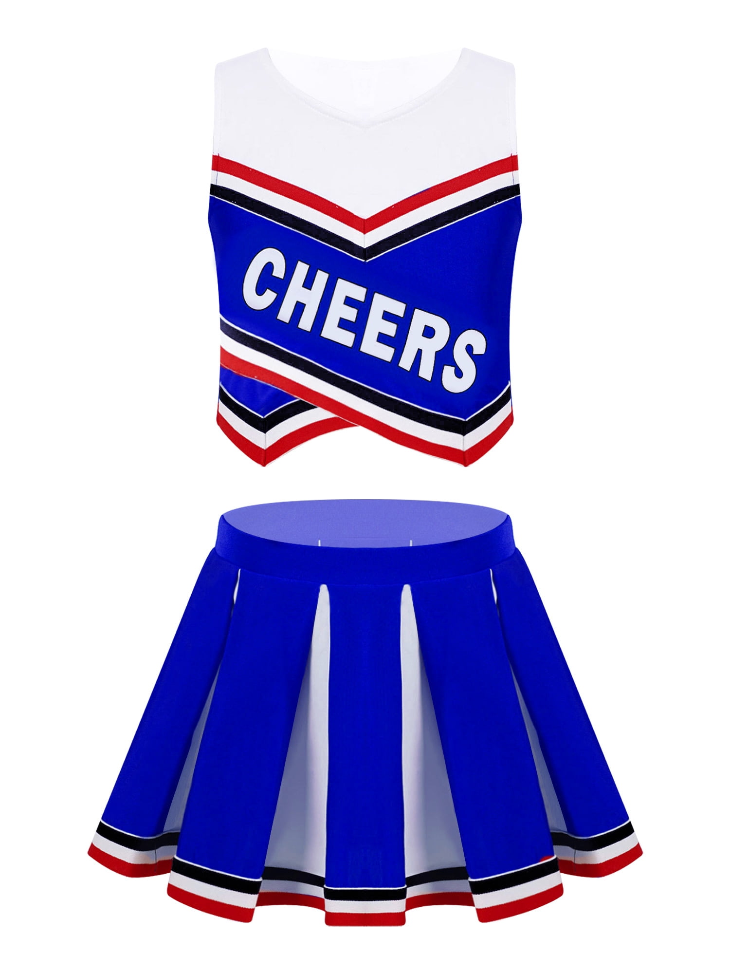Doomiva Girls Cheer Leader Sets Shell Top with Pleated Skirts School ...