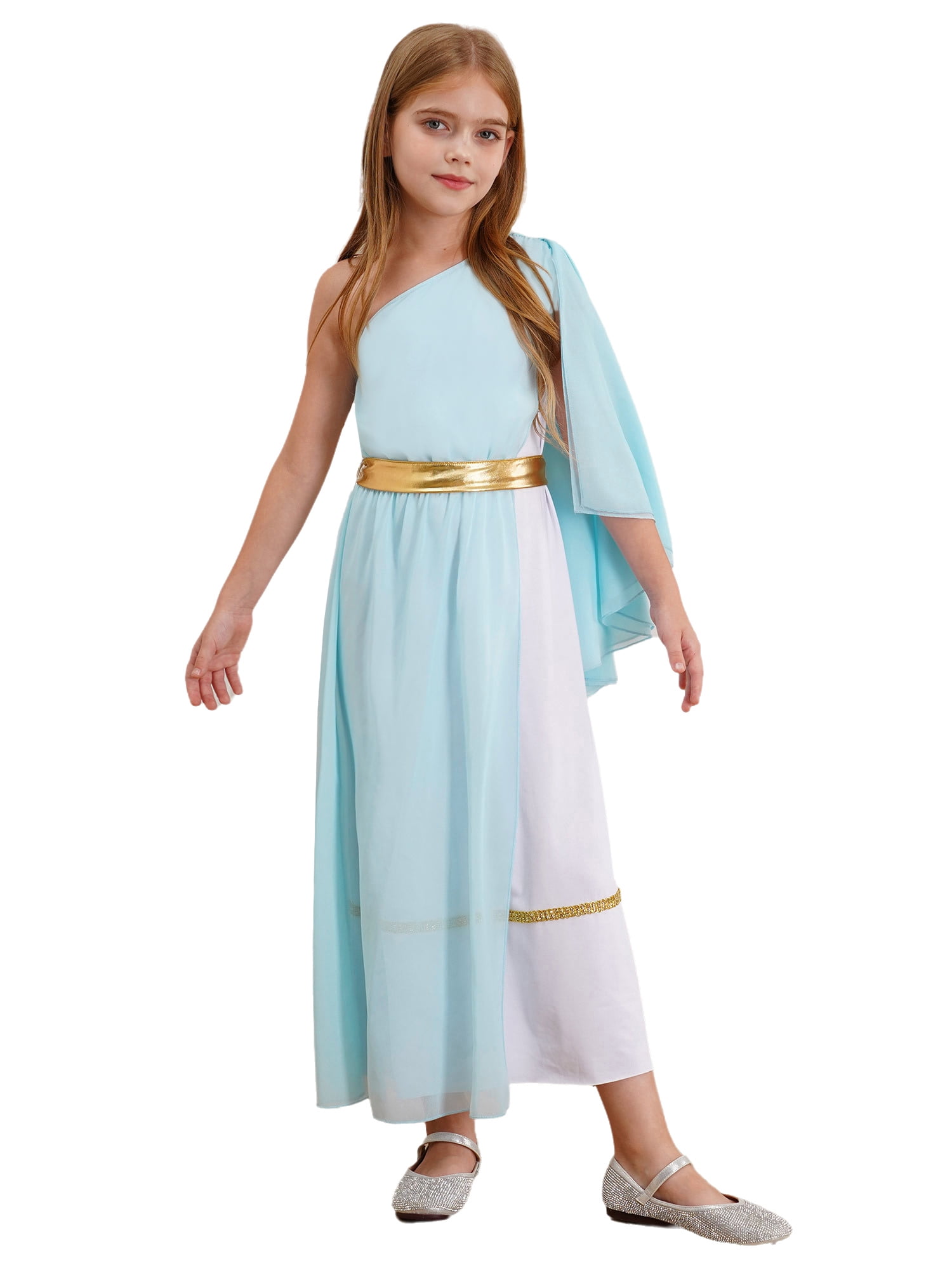 Doomiva Girls One Shoulder Ancient Greece Princess Dress Gowns Kids ...