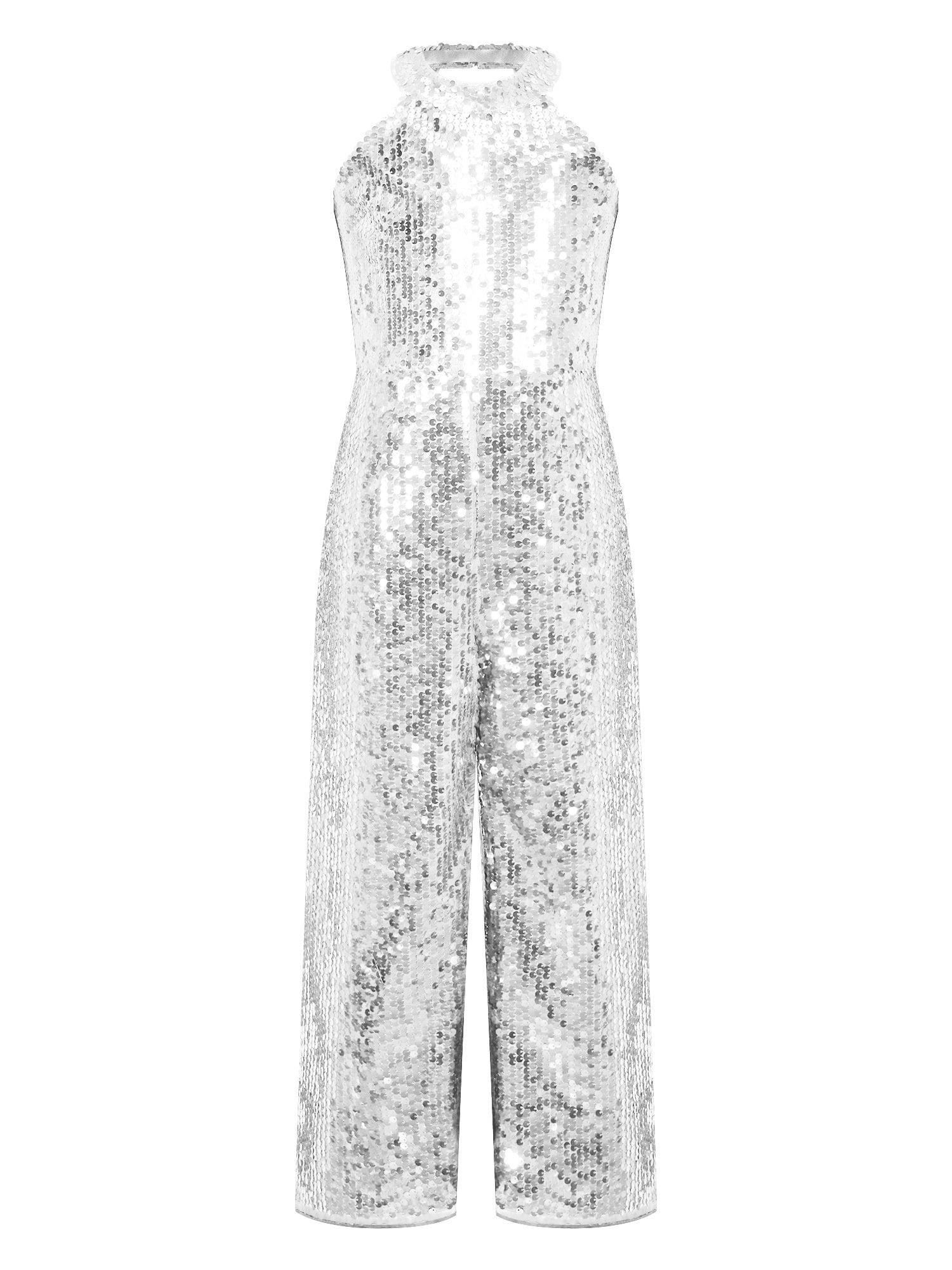 Doomiva Girls Sequin Halter Neck Jumpsuit Romper for Birthday Party ...