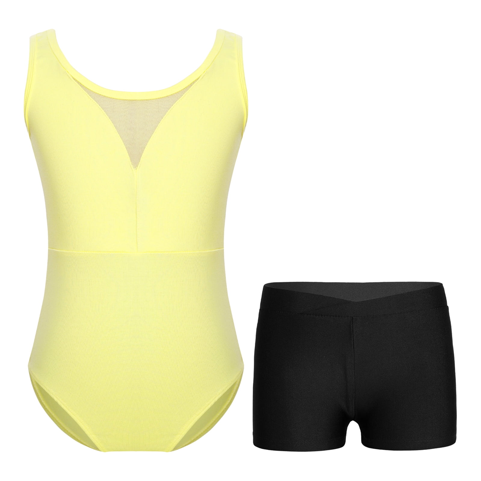 Doomiva Girls Sport Suit Mesh V-Neck Sleeveless Ballet Dance Leotards ...
