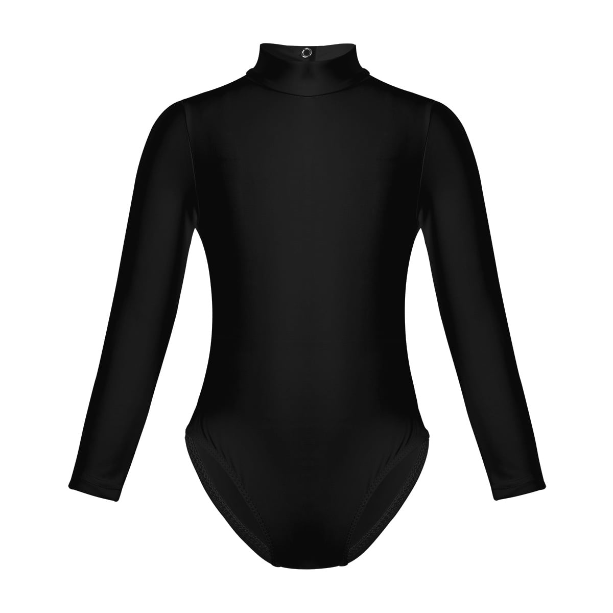 Doomiva Girls Turtle Neck Long Sleeve Stretch Leotard for Gymnastics ...