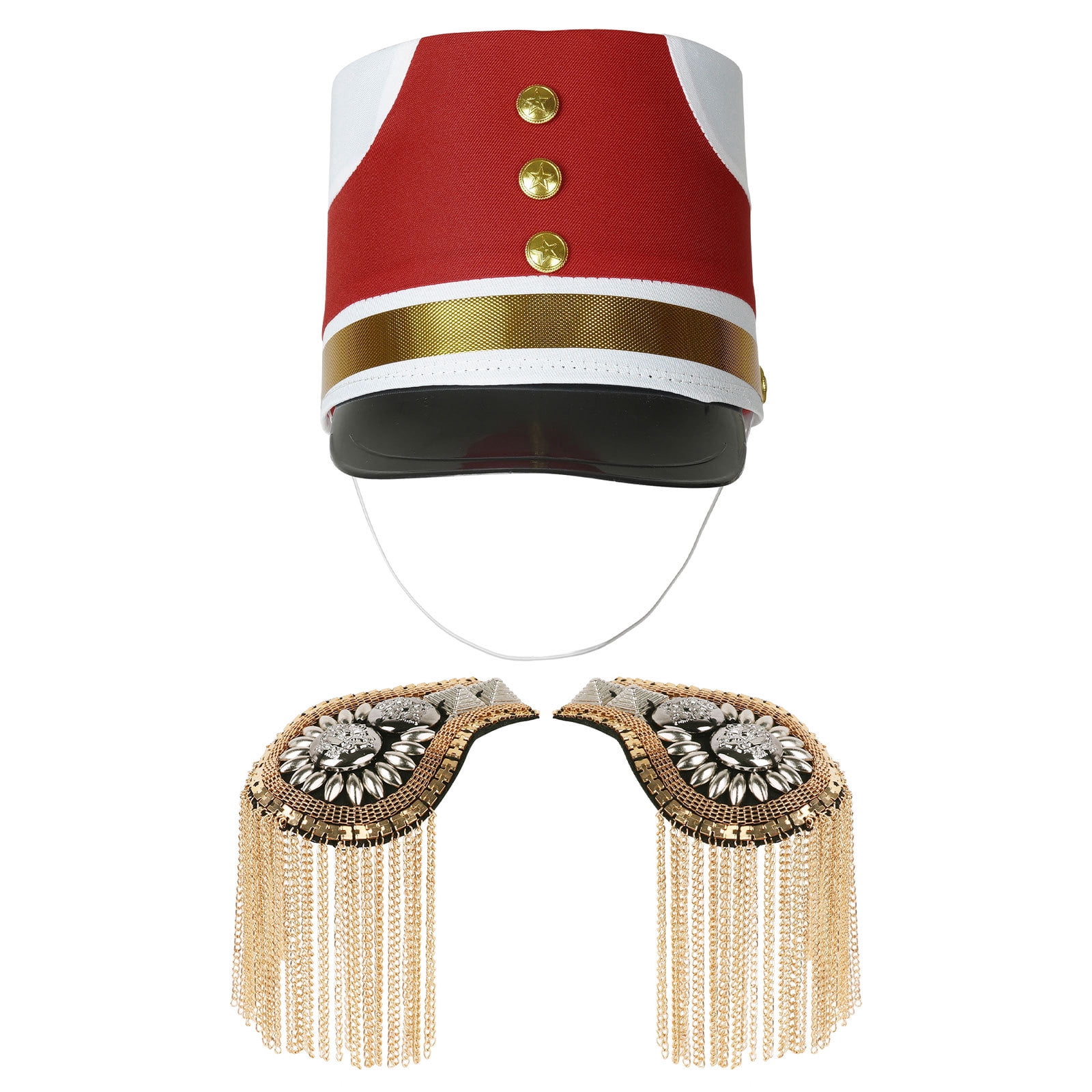 Doomiva Halloween Marching Band Costume Drum Major Hat with Tassel ...