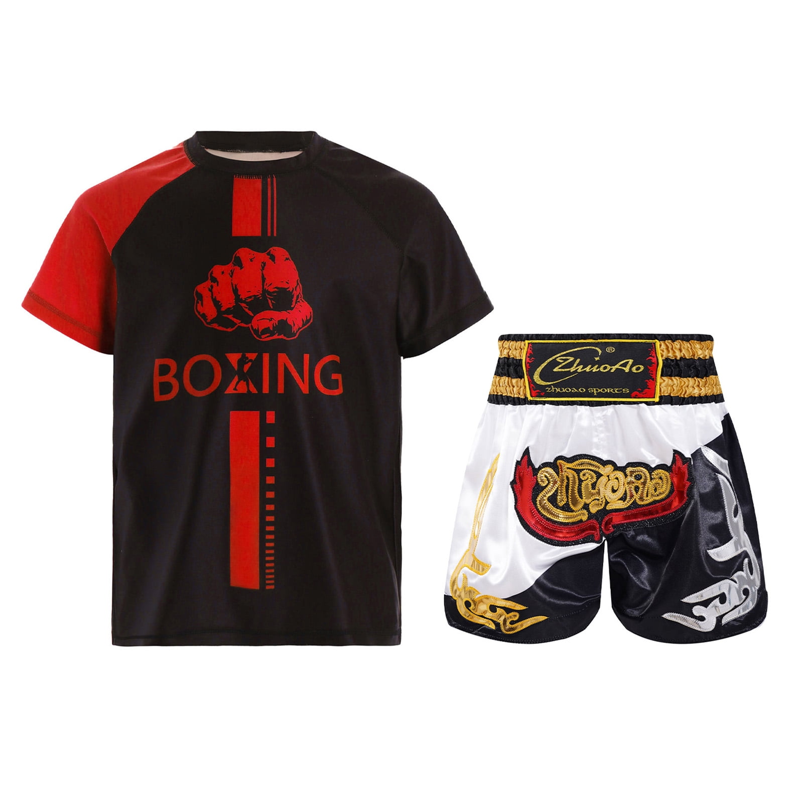 Doomiva Kids Boys Mixed Martial Arts MMA Boxer Costume Short Sleeve ...