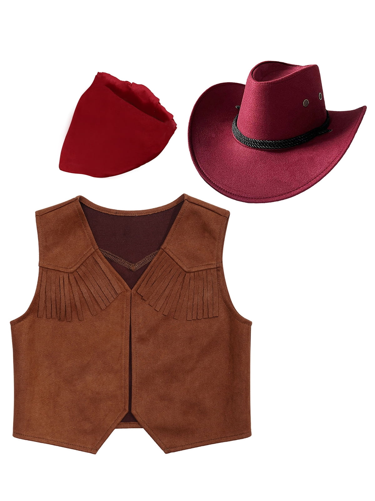 Doomiva Kids Cowboys Cowgirls Cosplay Dress-up Wild Western Waistcoat ...