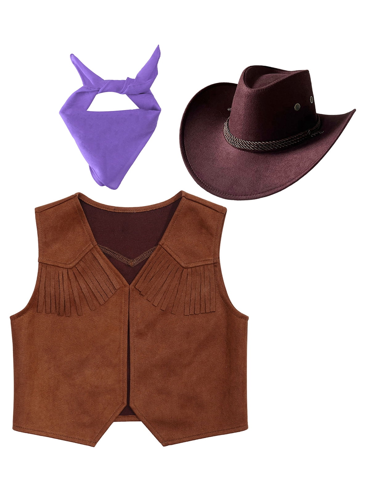 Doomiva Kids Cowboys Cowgirls Cosplay Dress-up Wild Western Waistcoat ...