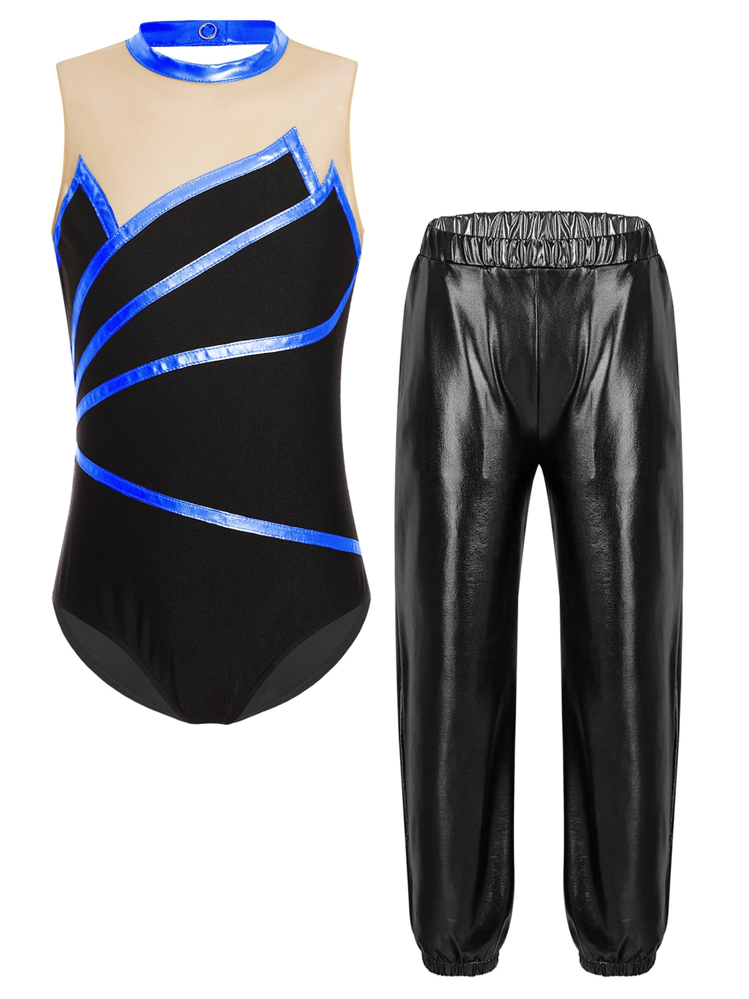 Doomiva Kids Girls 2Pcs Dance Leotard Outfits Dancewear Sleeveless ...