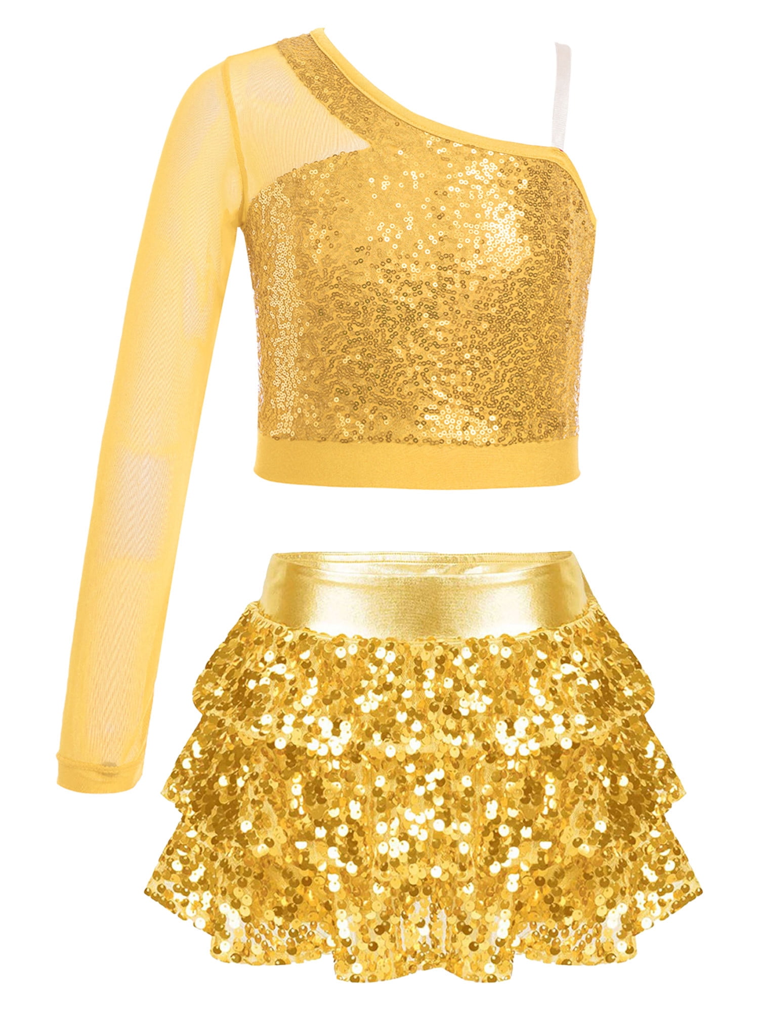 Doomiva Kids Girls Ballet Hip Hop Latin Jazz Ballroom Dance Costume ...