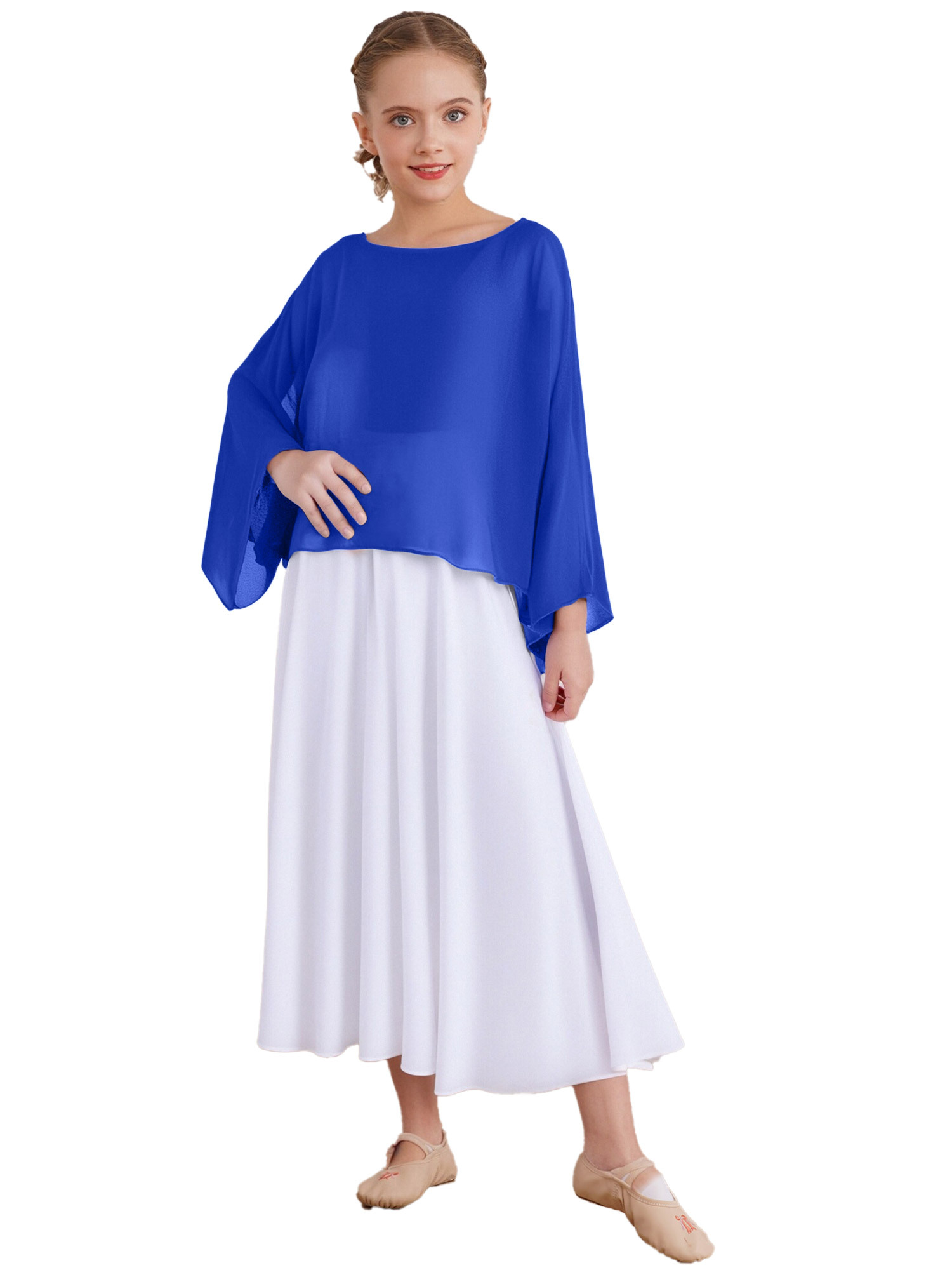 Doomiva Kids Girls Celebration of Spirit Dance Cape Long Sleeve Church ...