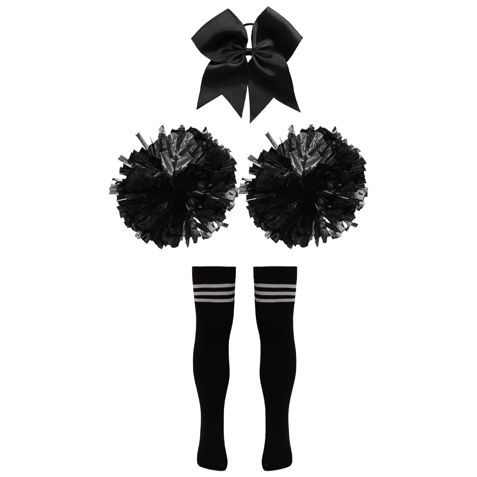 Doomiva Kids Girls Cheerleading Pom Poms with Bowknot Hair Band Stocks ...