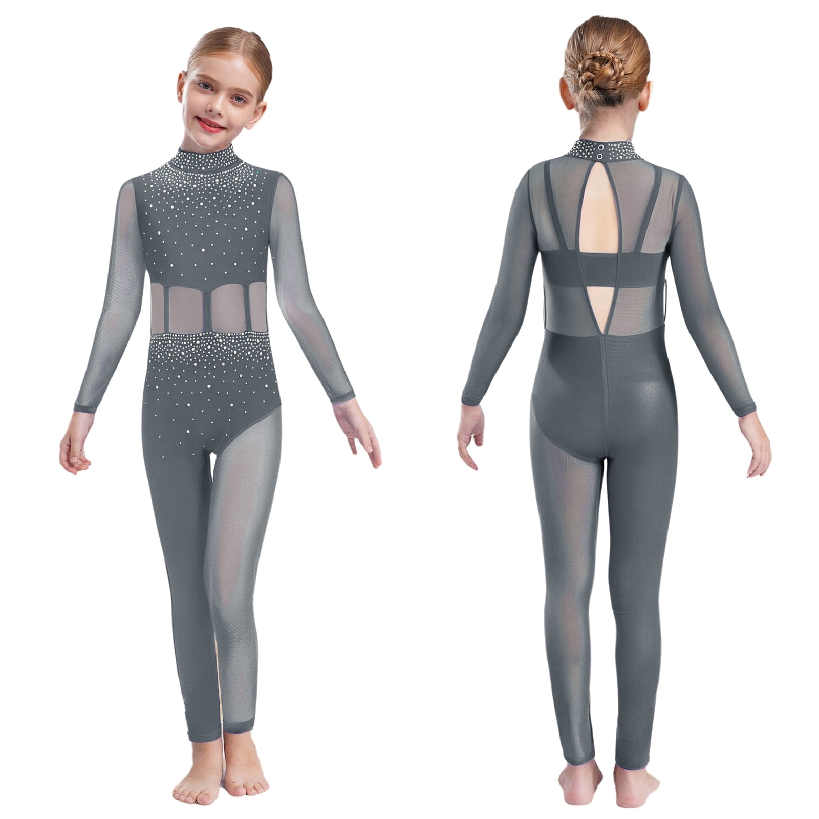 Doomiva Kids Girls Full Body Gymnastics Leotards Figure Skating Leotard ...