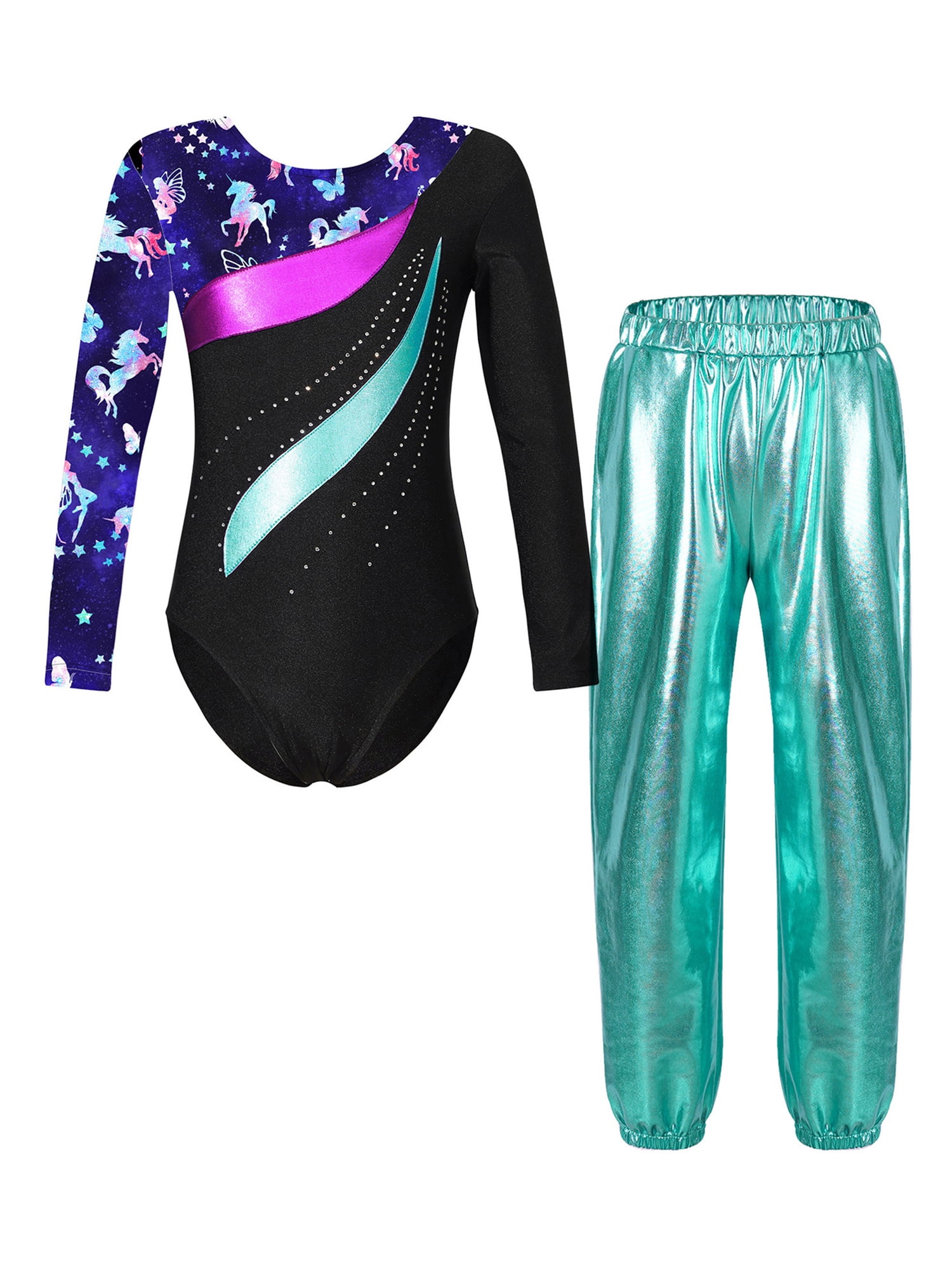 Doomiva Kids Girls Gymnastics Ballet Dance Leotard Bodysuit Unitard ...