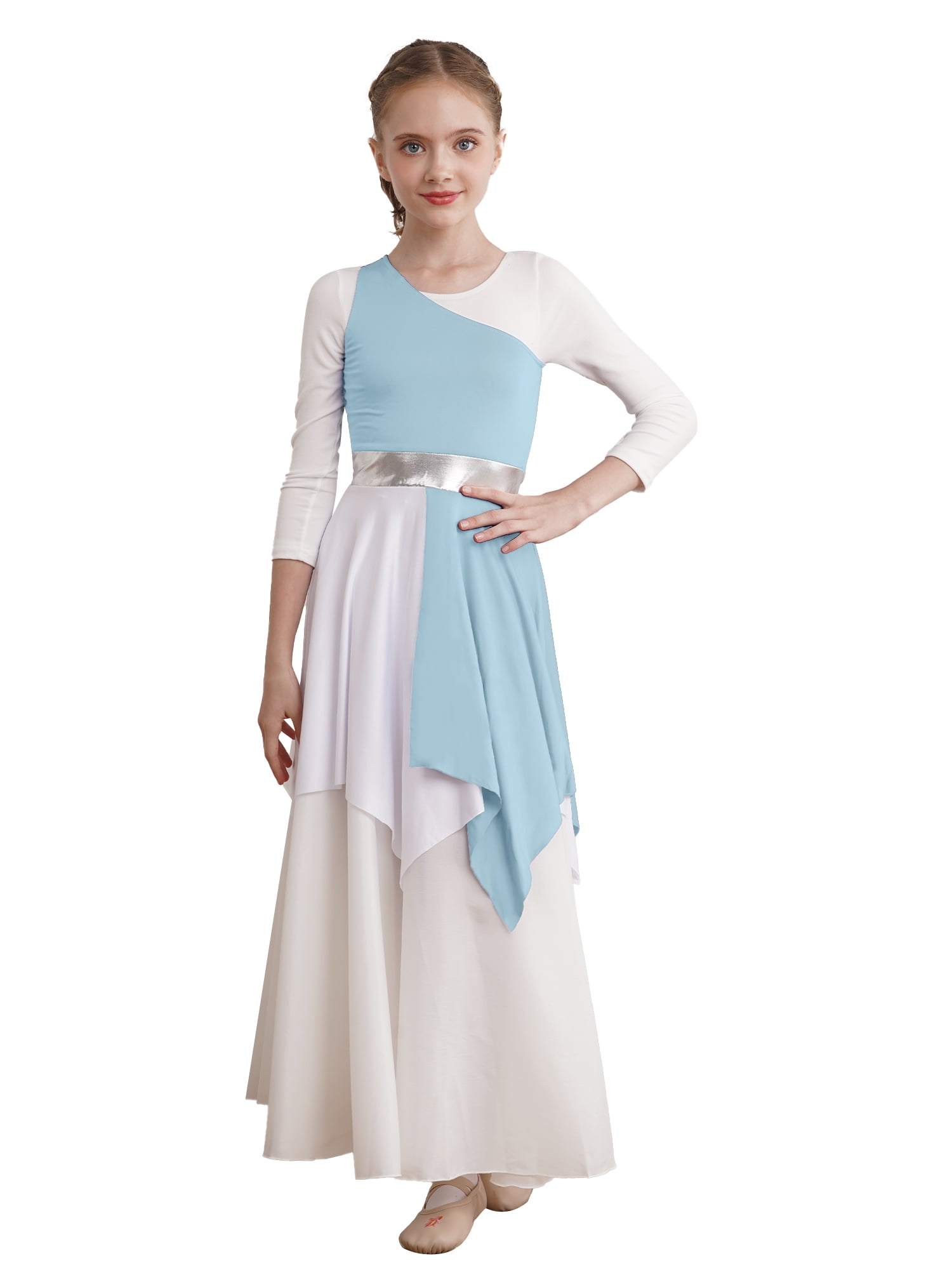 Doomiva Kids Girls Liturgical Worship Praise Dance Dress Asymmetrical ...