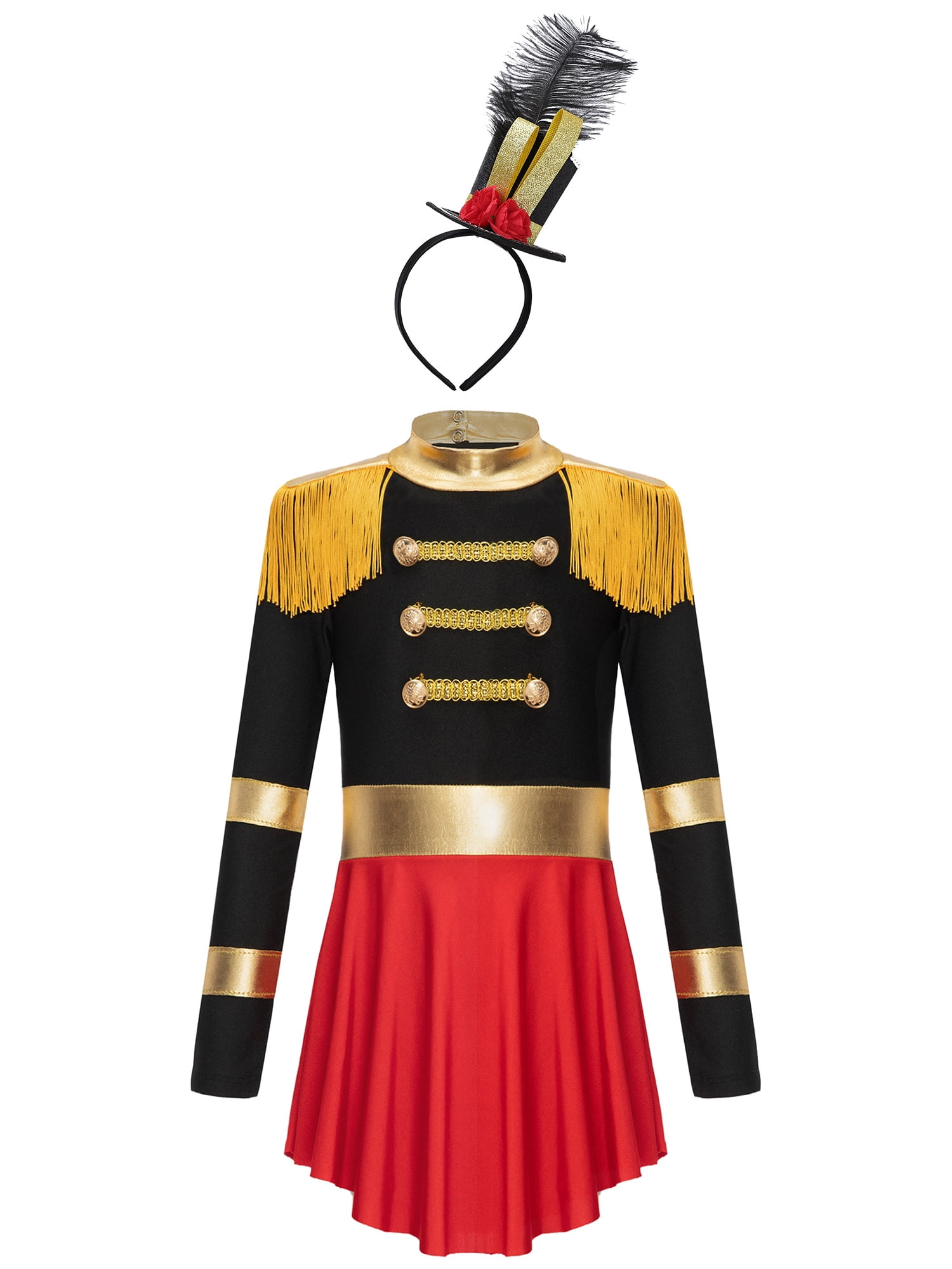 Doomiva Kids Girls Magic Show Outfit Circus Ringmaster Outfit Drum Band ...