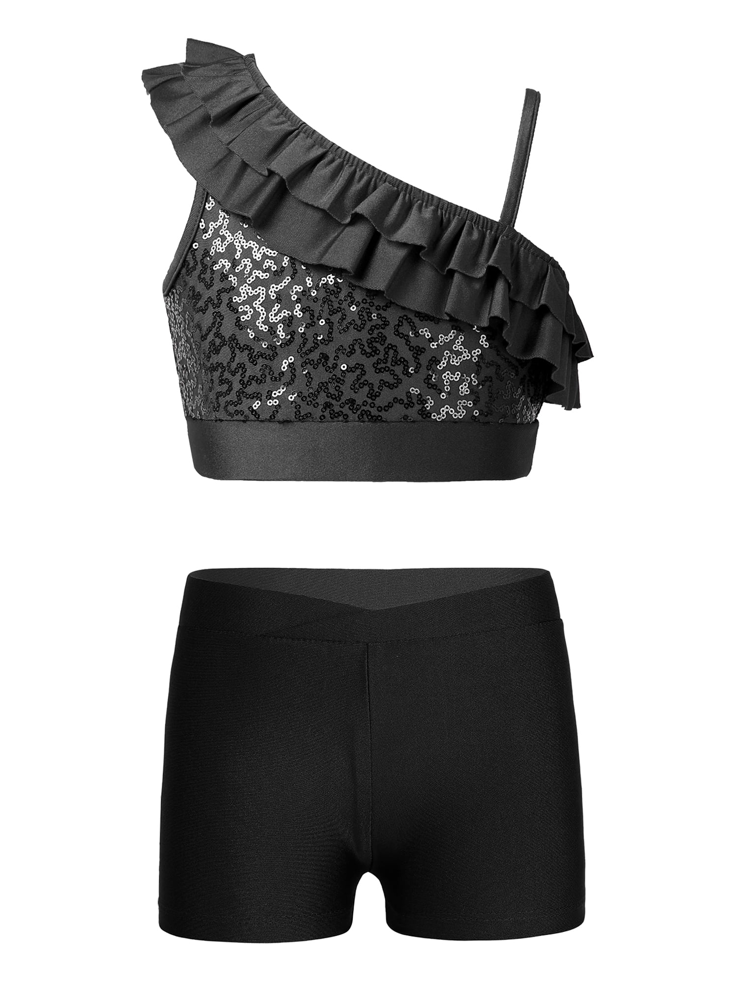 Doomiva Kids Girls Sequins Ballet Jazz Hip Hop Modern Belly Dance ...