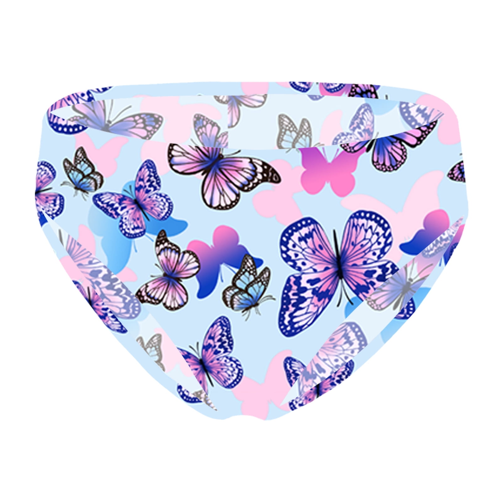 Doomiva Kids Girls Solid Color Swim Triangle Brief Bikini Bottoms ...
