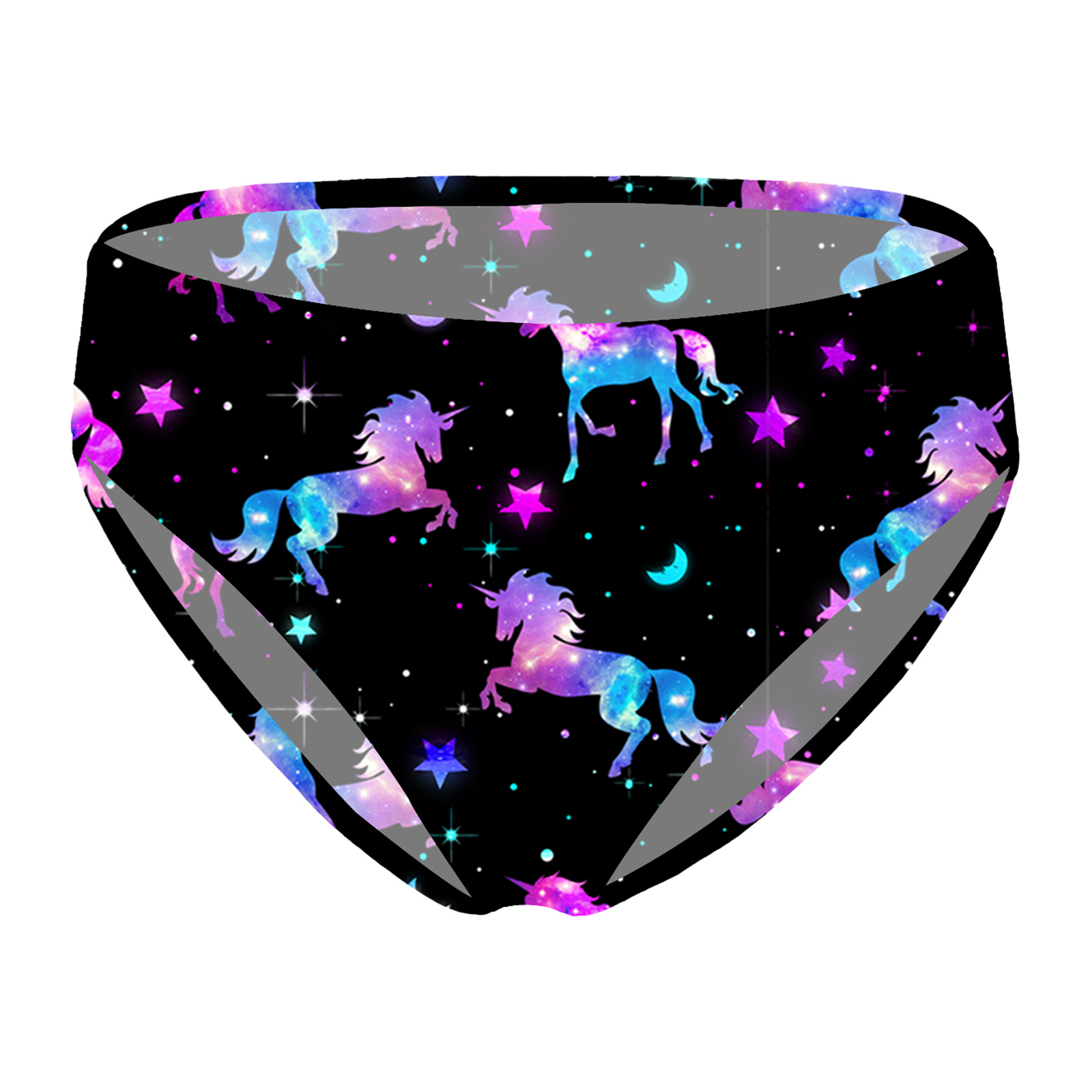 Doomiva Kids Girls Solid Color Swim Triangle Brief Bikini Bottoms ...