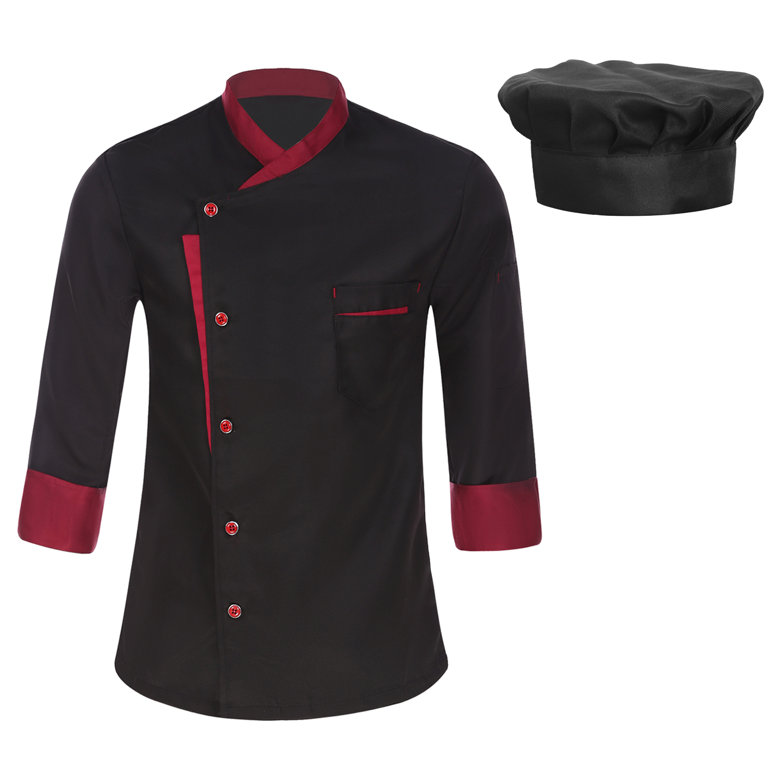 Chef Designs® Eight Knot Button Chef Coat with Thermometer Pocket ...