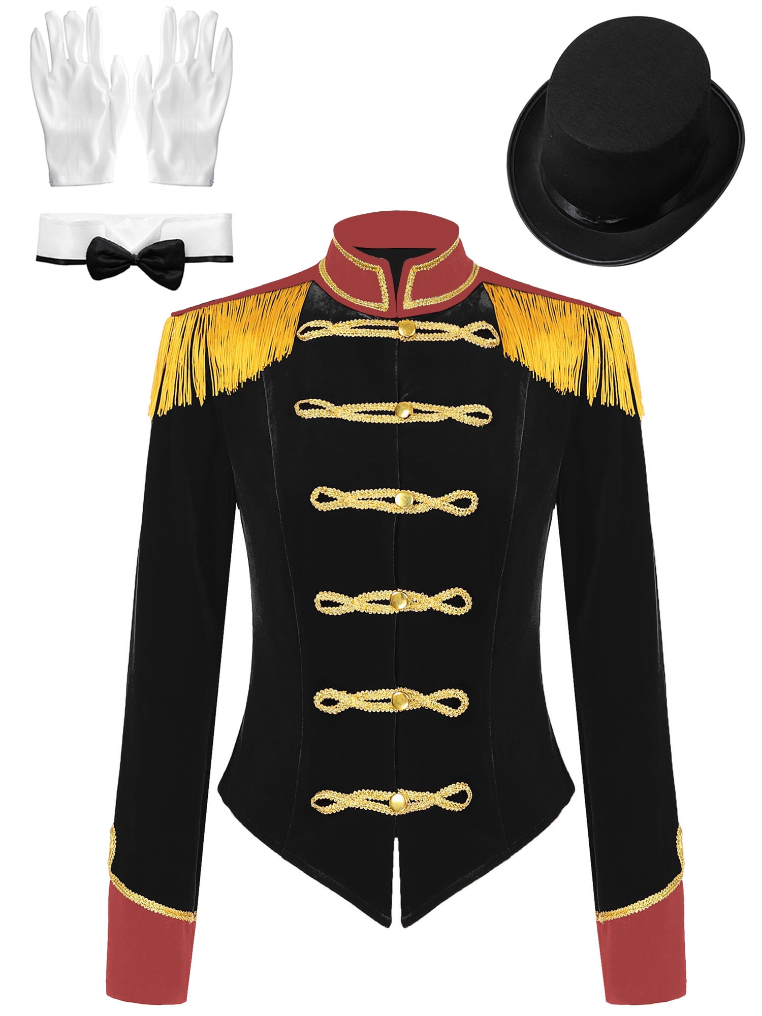 Doomiva Magician Costume Women Drum Major Uniform Circus Ringmaster ...