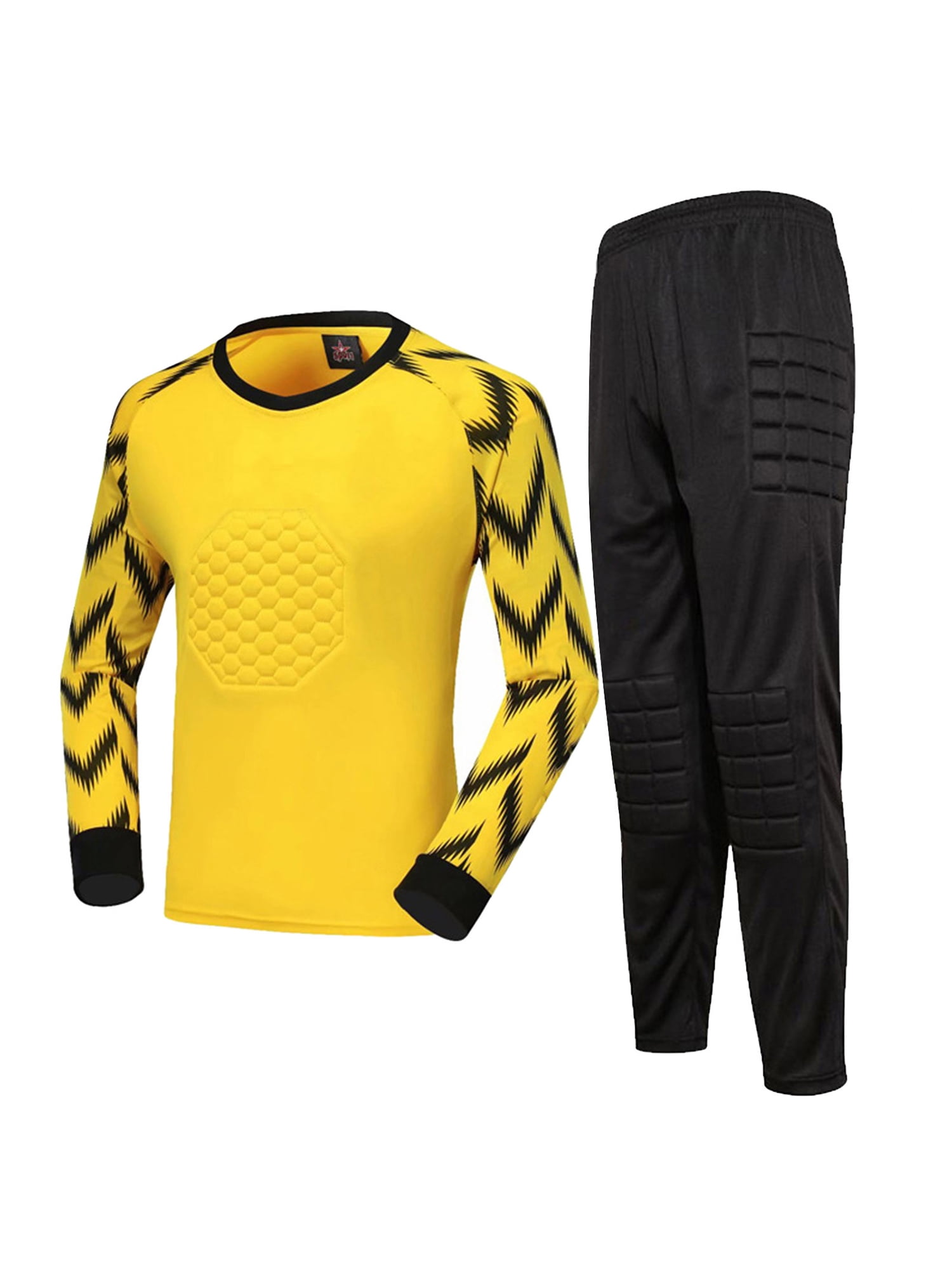 Doomiva Men Football Goalkeeper Training Uniform Padded Long Sleeve ...