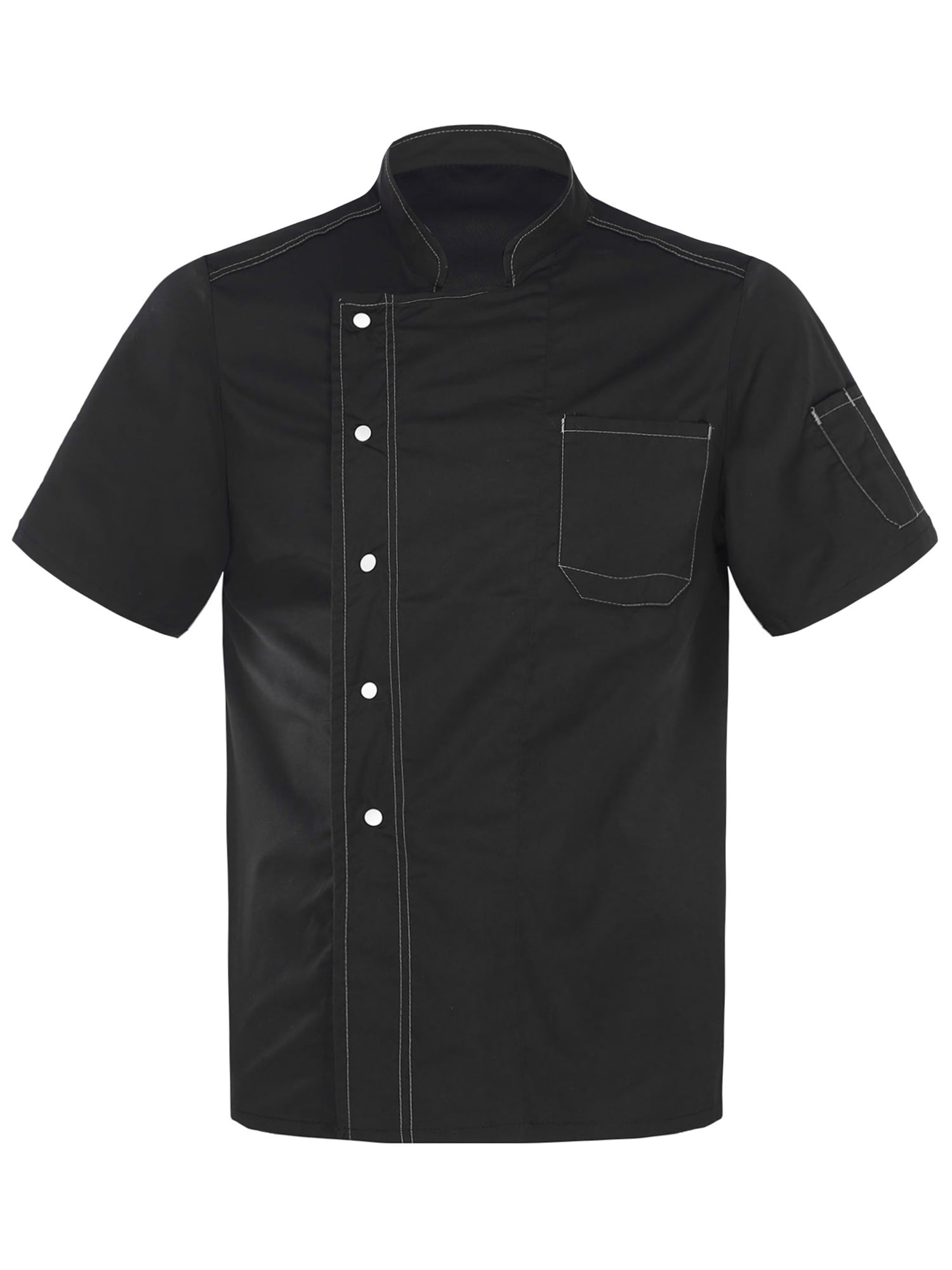 Doomiva Men Women Chef Jacket Short Sleeve Chef Coat Restaurant Kitchen ...