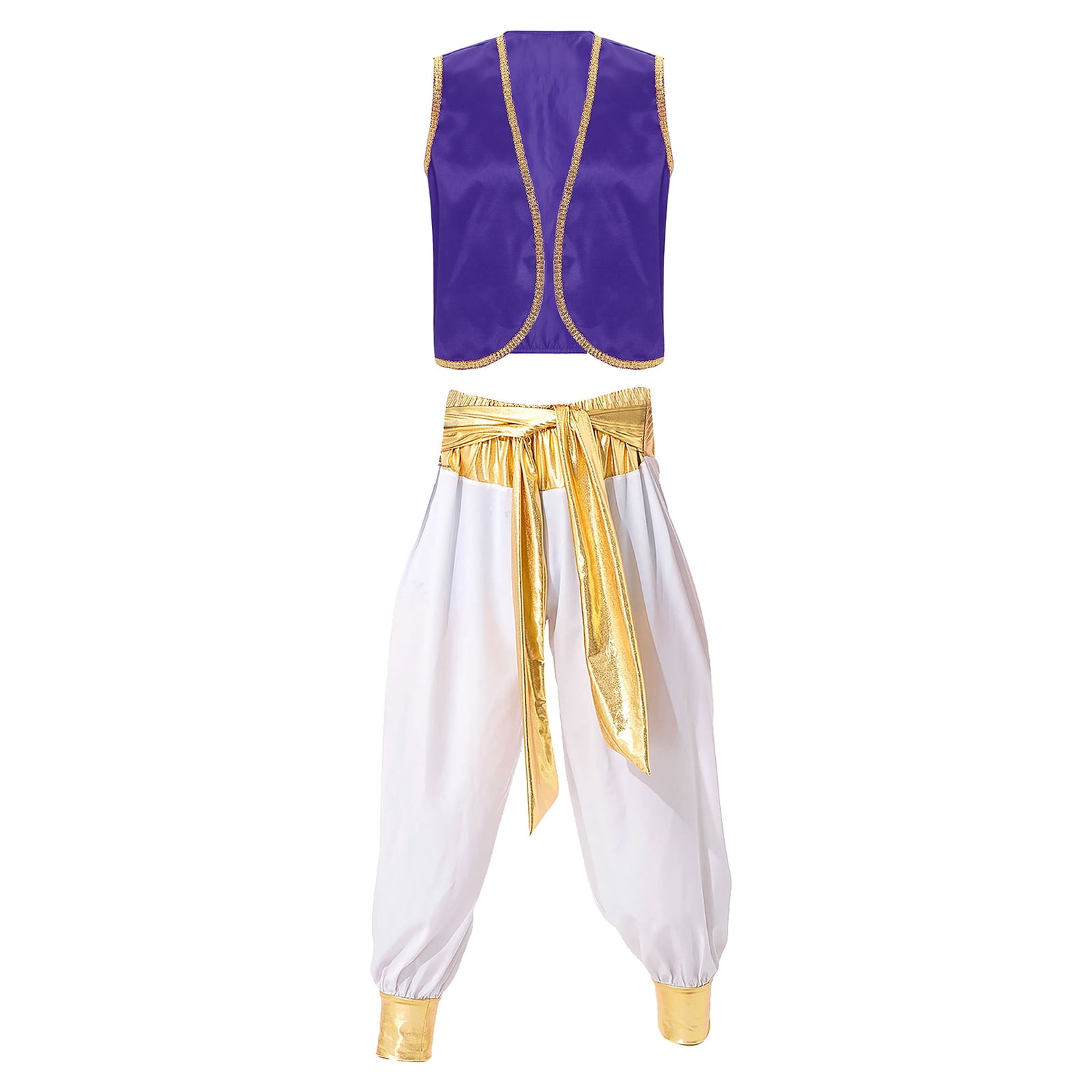 Doomiva Men's Arabian Prince Costume Street Rat Suits Open Front ...