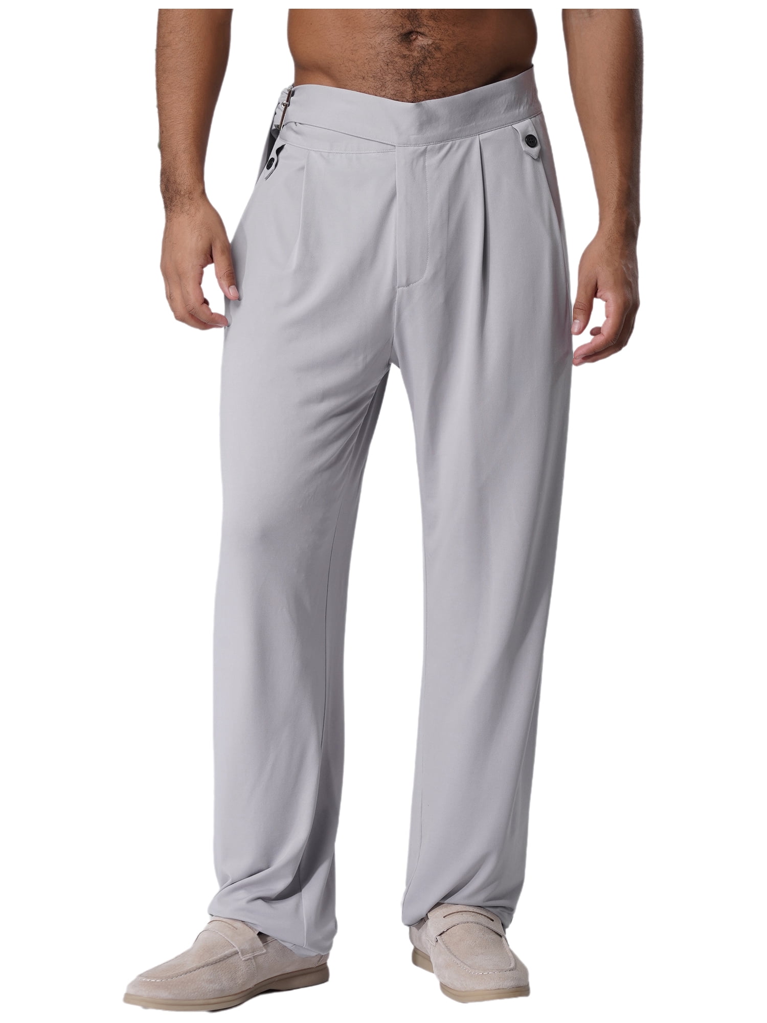 Doomiva Men's Latin Ballroom Dance Pants Straight Leg Pants Samba Rumba ...