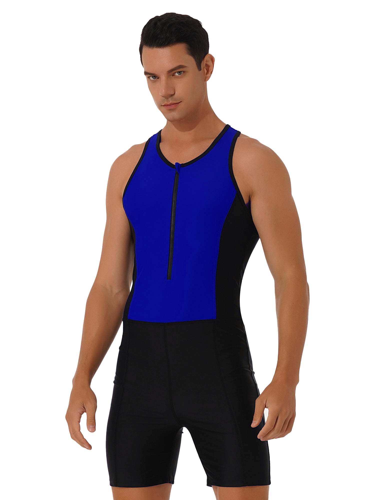 Doomiva Men's One Piece Swimwear Swimsuit Wetsuit Tank Top Bodysuit ...
