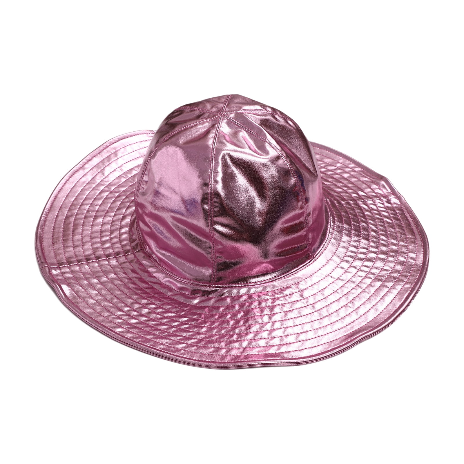 Doomiva Metallic Bucket Hat Trendy Holographic Fisherman Hats Unisex ...