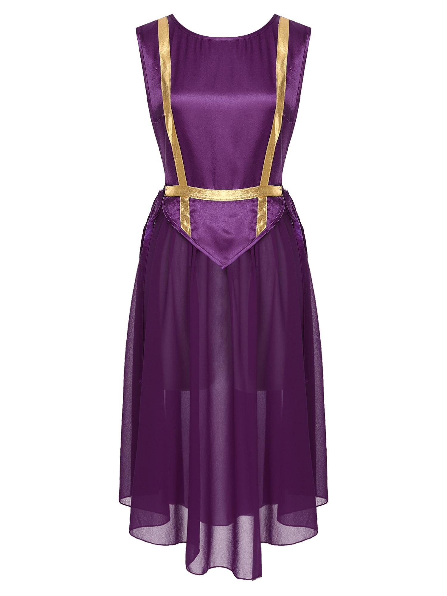 Doomiva Praise Dance Tunic for Women Sleeveless Lace-up Liturgical ...